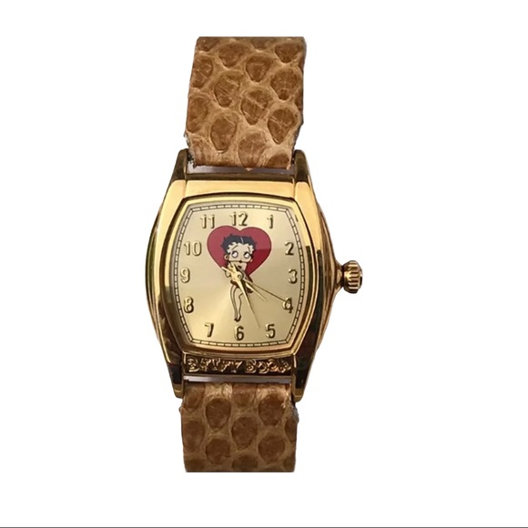 Betty Boop | Accessories | Betty Boop Watch With Brown Wristband | Poshmark